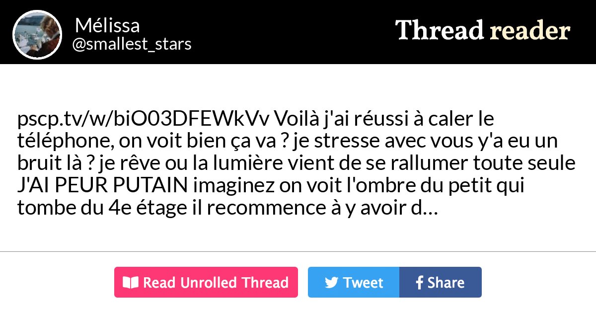 Thread by @smallest_stars: "pscp.tv/w/biO03DFEWkVv… Voilà j'ai réussi à ...