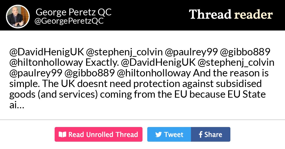 Thread by @GeorgePeretzQC: @DavidHenigUK @stephenj_colvin @paulrey99 @gibbo889 @hiltonholloway ...