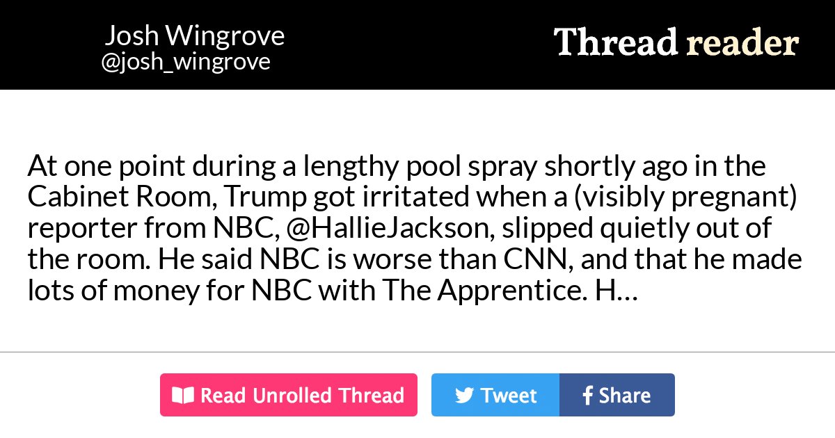 Thread by @josh_wingrove: At one point during a lengthy pool spray ...