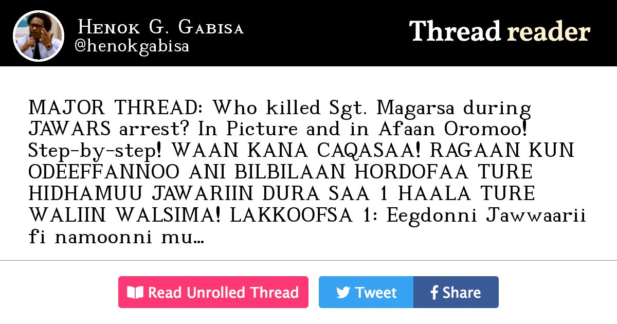 Thread by @henokgabisa: MAJOR THREAD: Who killed Sgt. Magarsa during ...